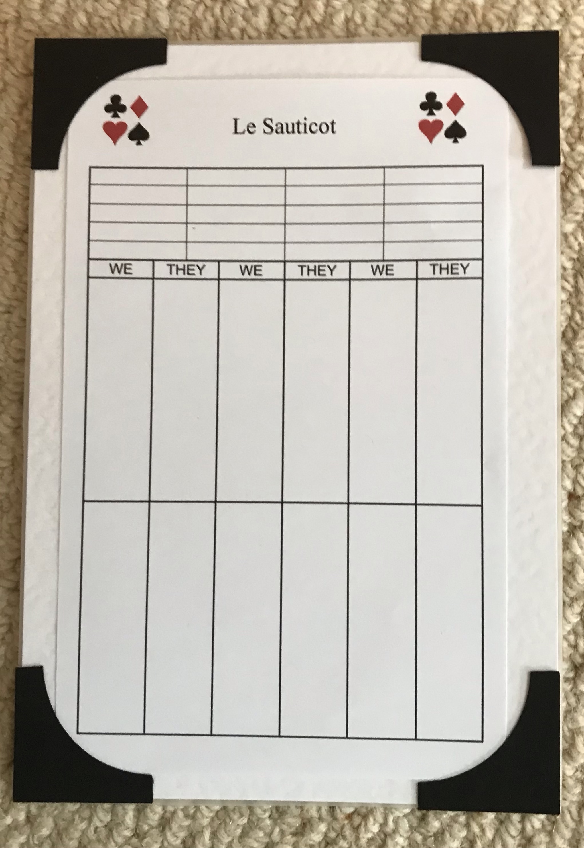 Bridge score cards | janecrafts